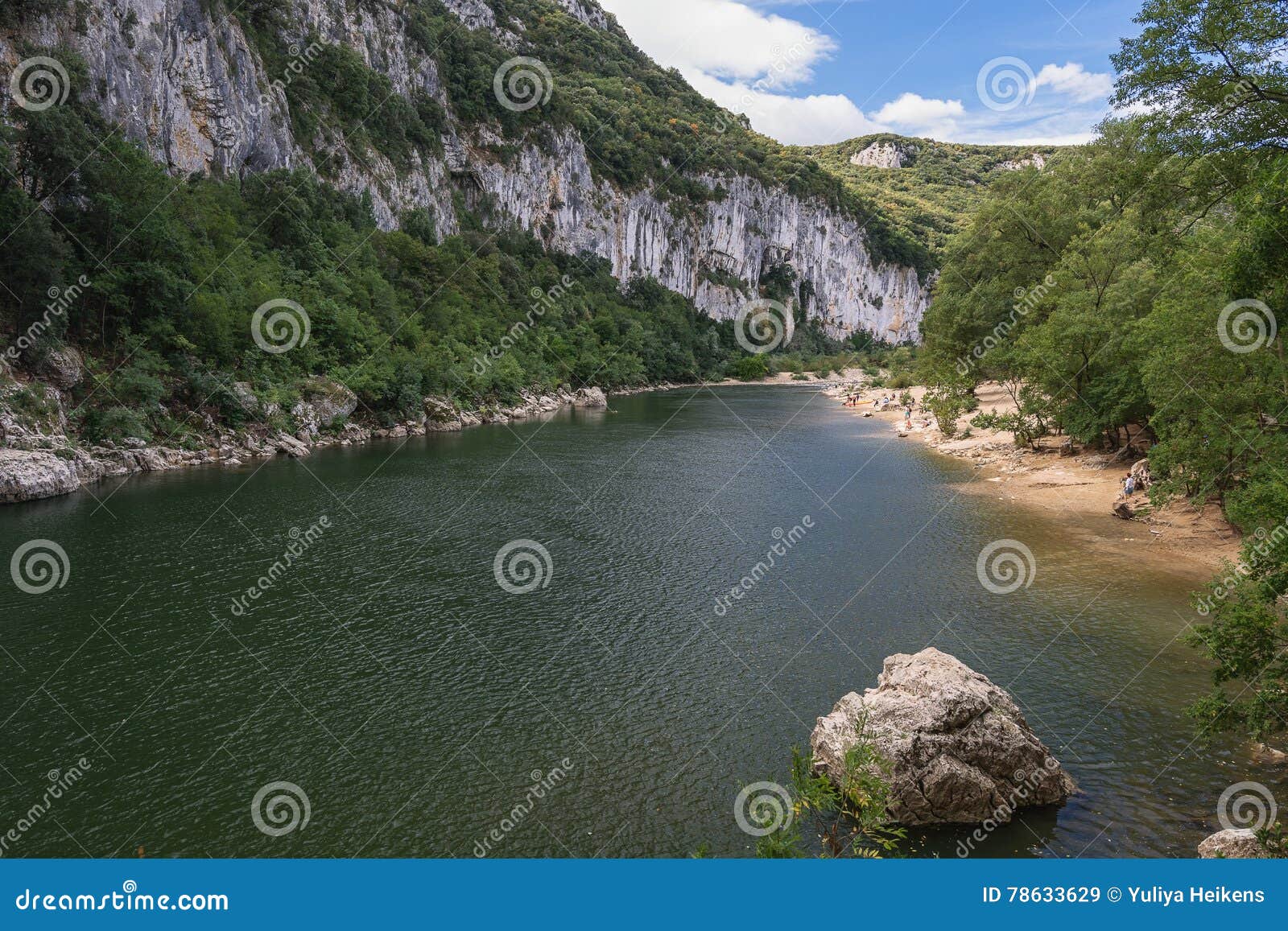 Ardeche Gorge in France stock image. Image of nature - 78633629