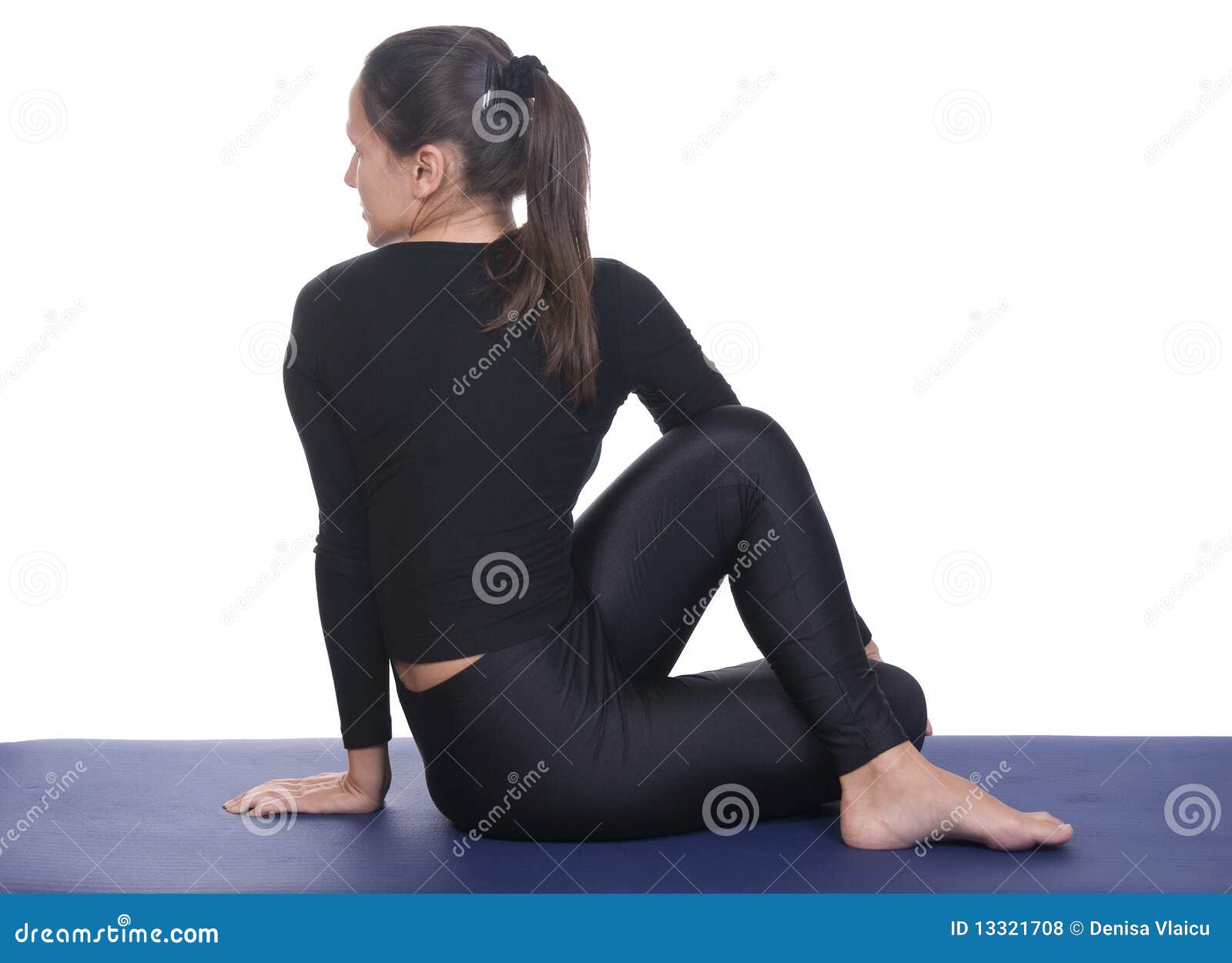 Ardha Matsyendrasana stock photo. Image of girl, fitness - 13321708