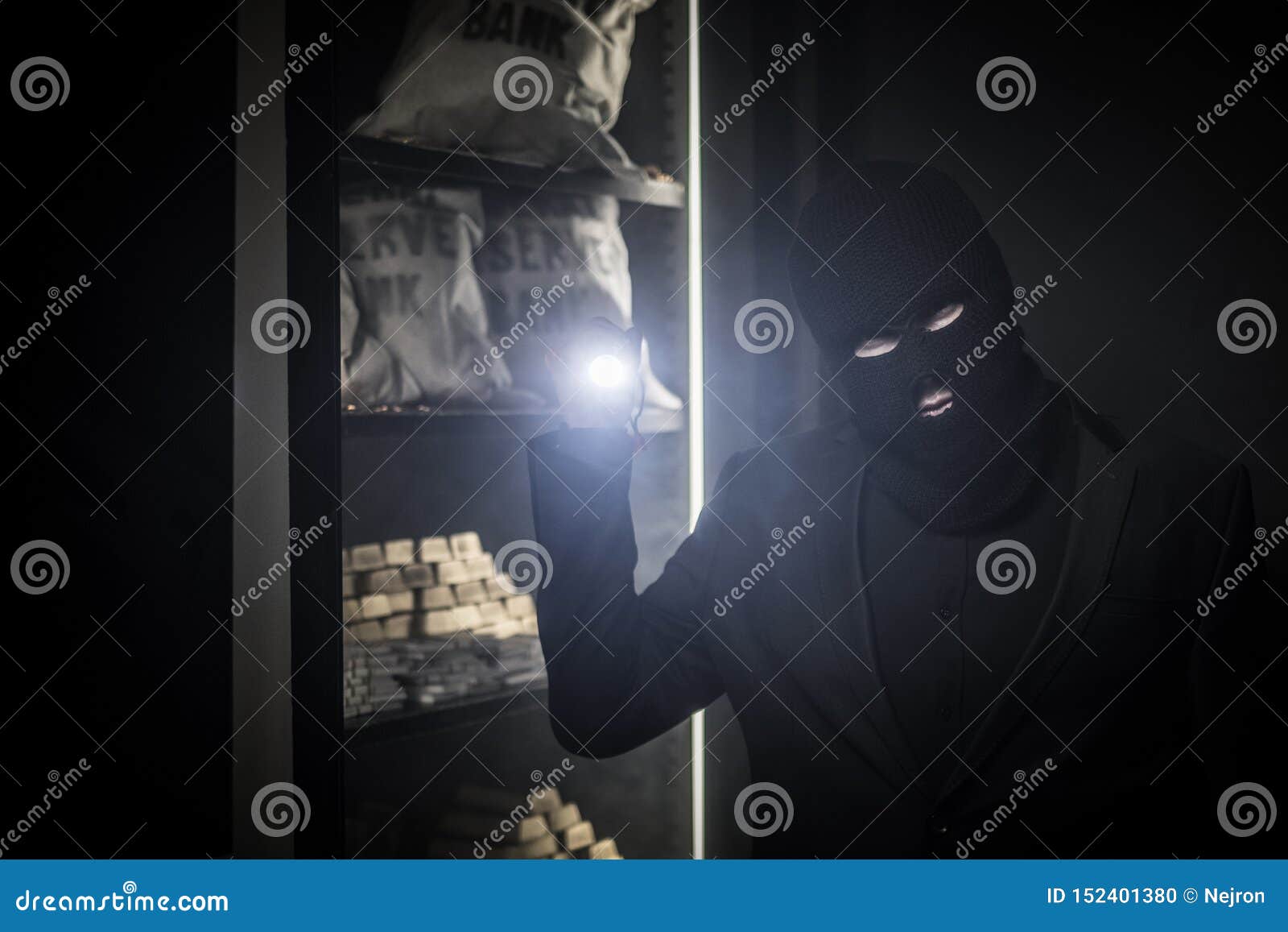 Ardmed man robbing a bank stock photo. Image of guard - 152401380