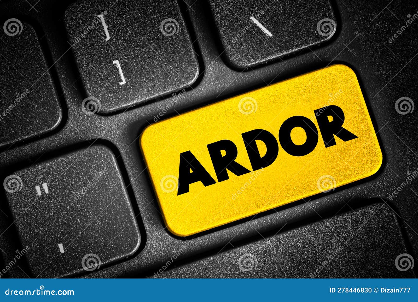 Ardor Text Button on Keyboard, Concept Background Stock Photo - Image ...