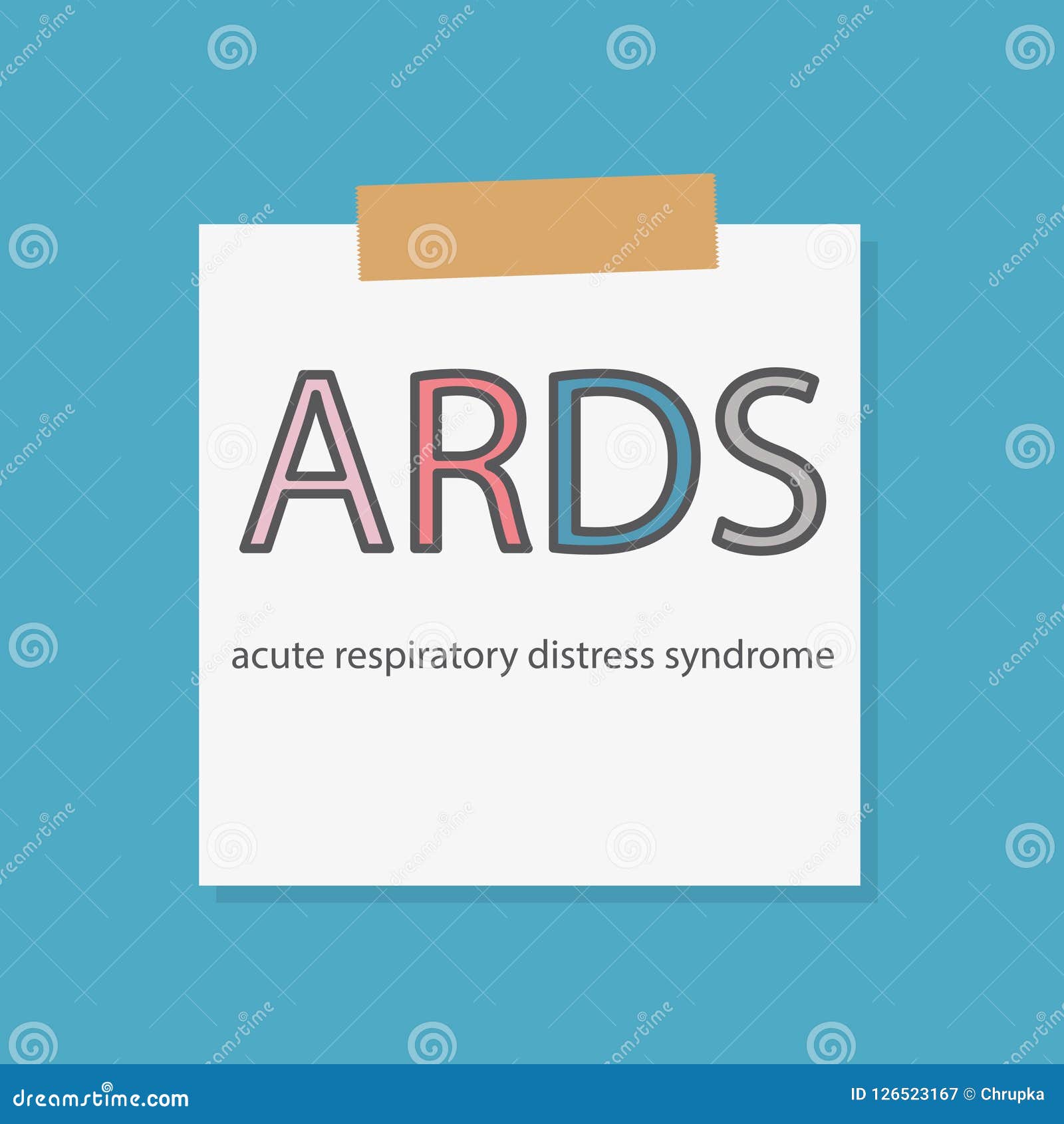 ARDS Acute Respiratory Distress Syndrome Written in a Notebook Paper ...