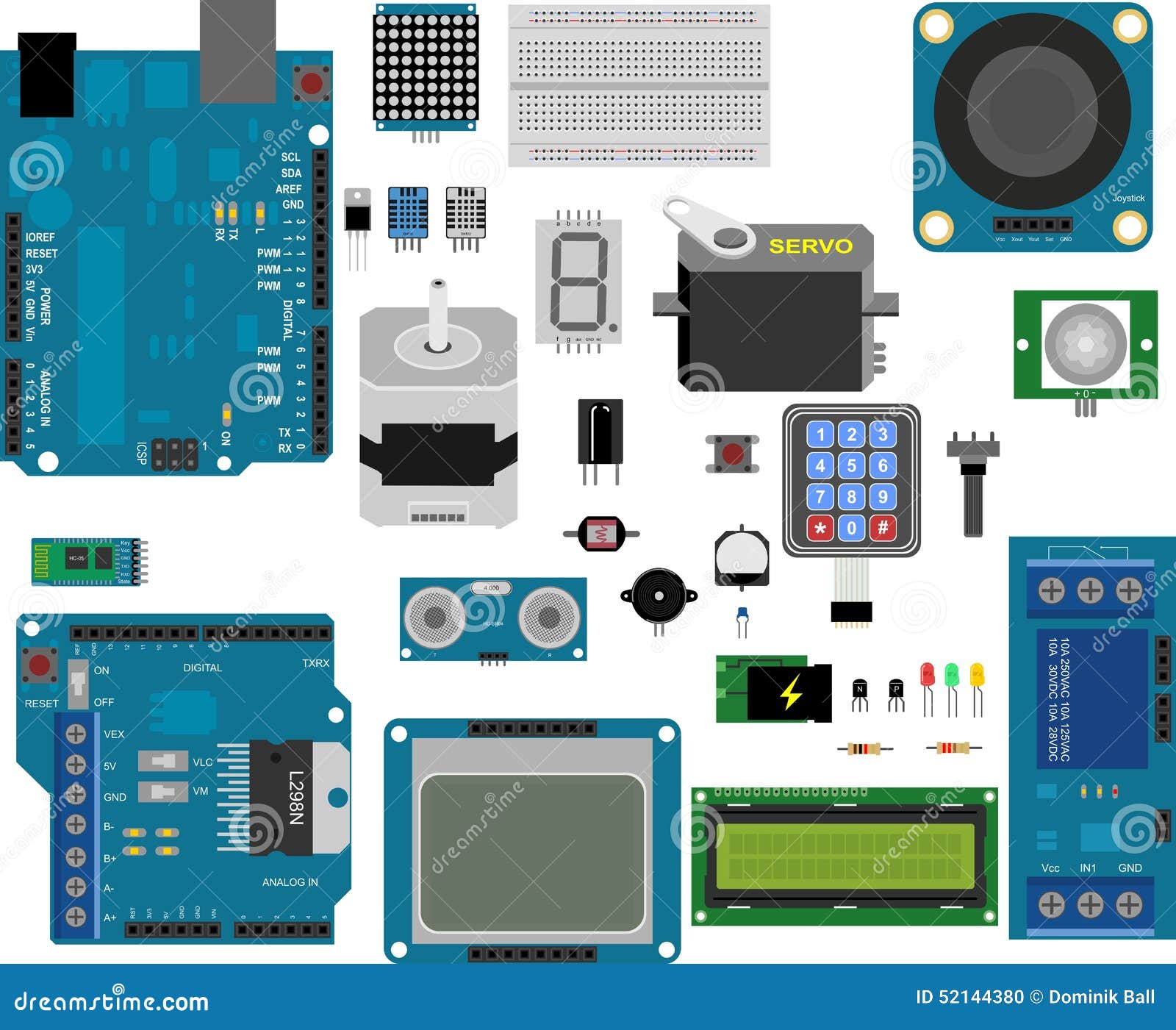 Arduino Electronic Elements Clipart And Illustrations