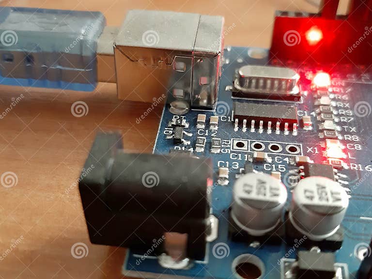 An Arduino Uno Board Micro Controller Used for Building Digital Devices ...
