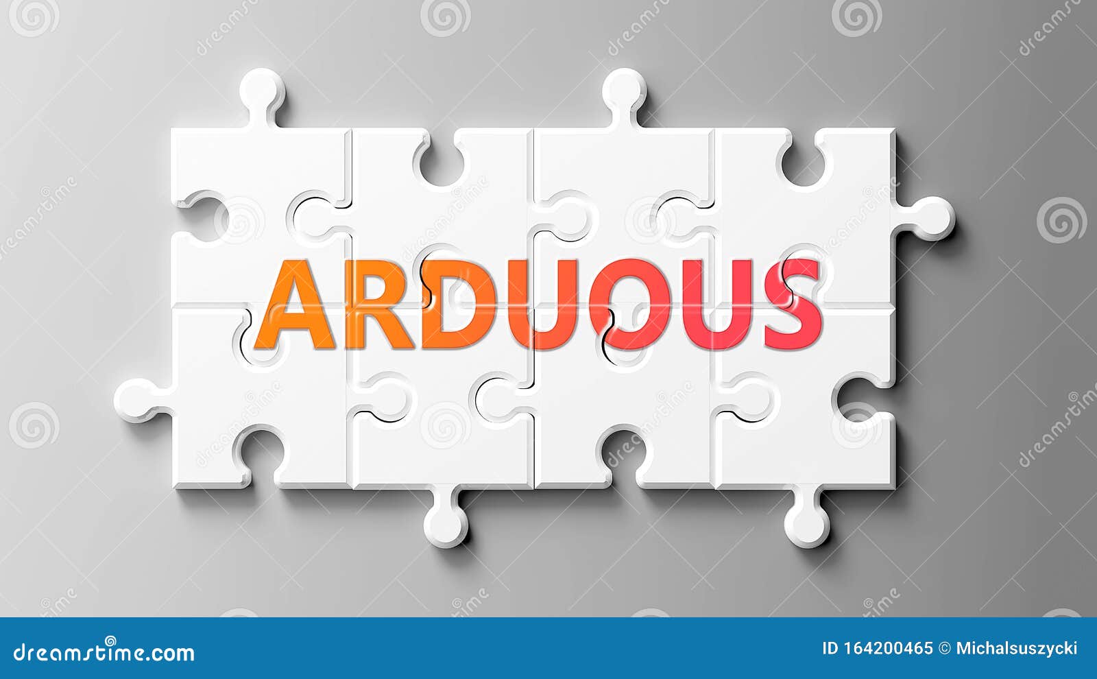 Arduous Complex Like a Puzzle - Pictured As Word Arduous on a Puzzle ...