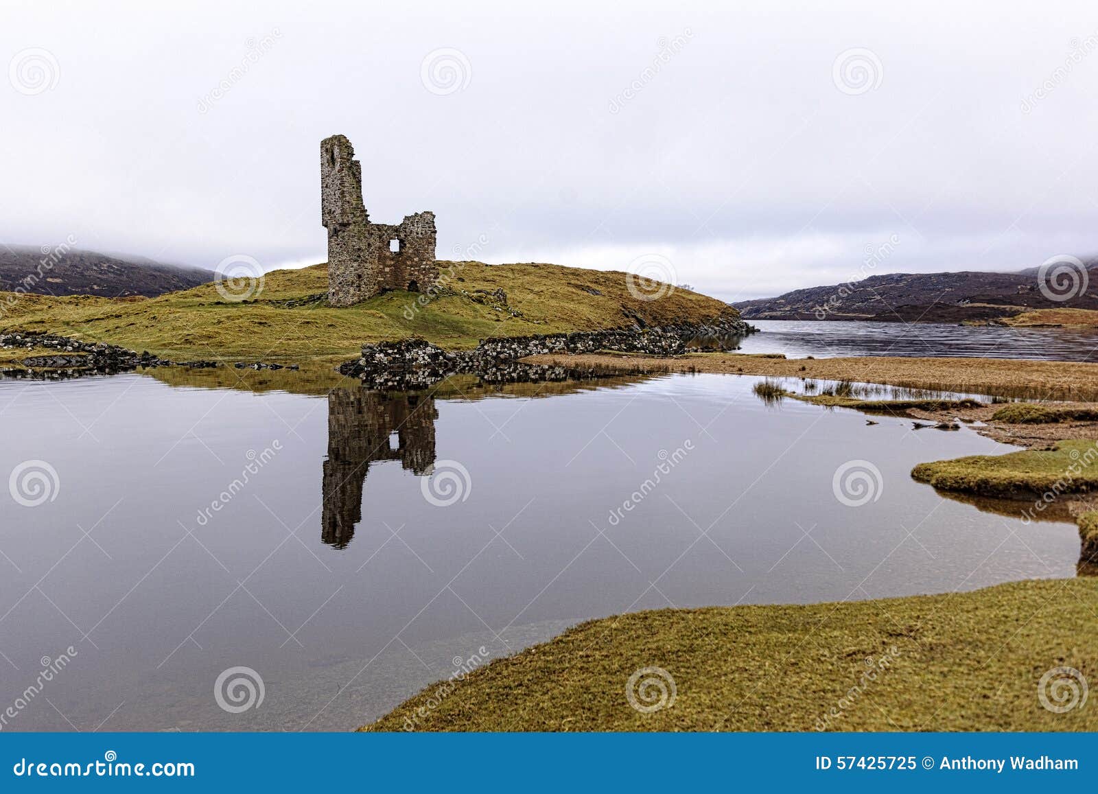 Ardvreck Castle Ruins stock image. Image of early, castle - 57425725