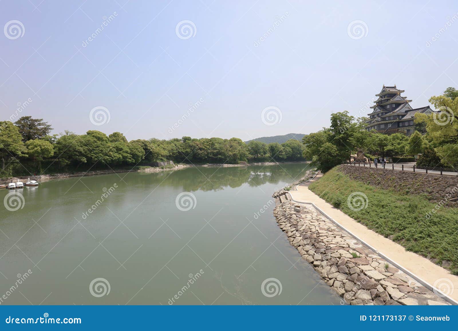 An Area of Asahi River Near Okayama Castle Stock Image - Image of ...