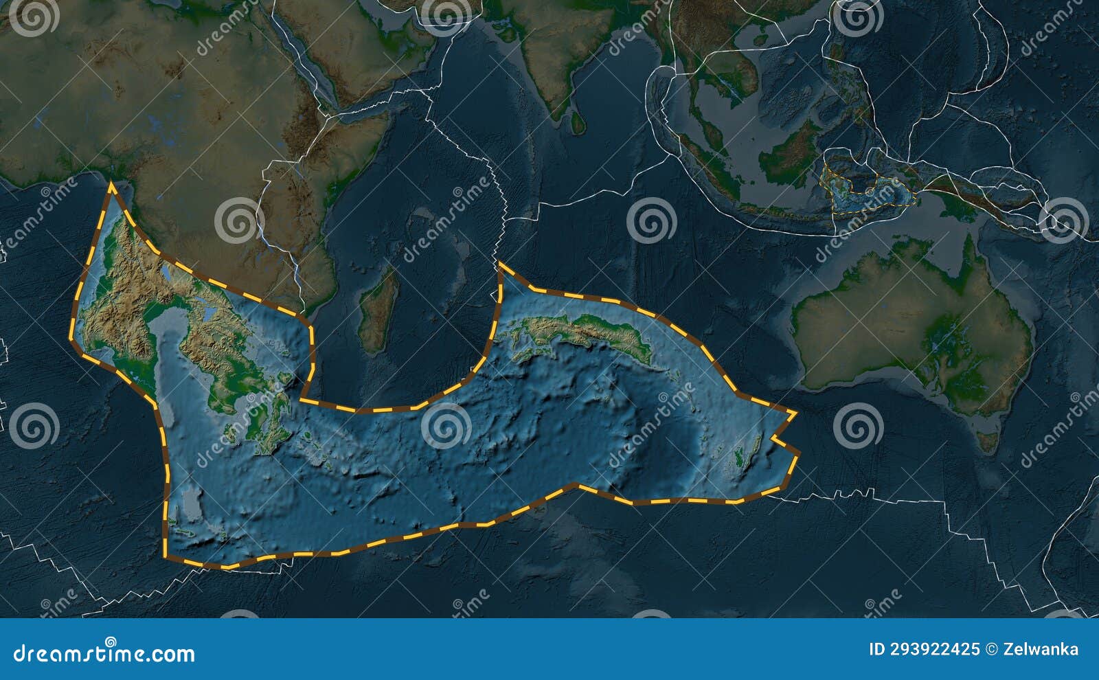 Banda Sea Plate Extracted. Patterson Cylindrical. Physical Stock ...