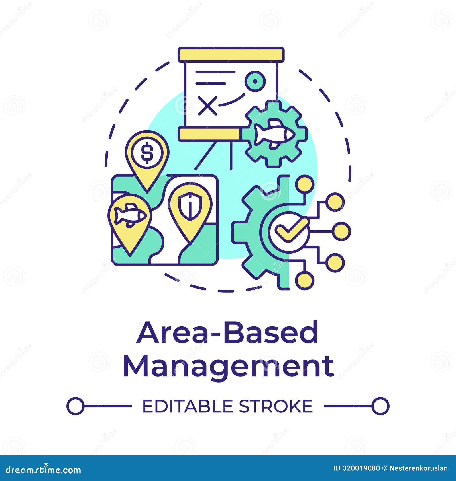 Area-based Management Multi Color Concept Icon Stock Vector ...