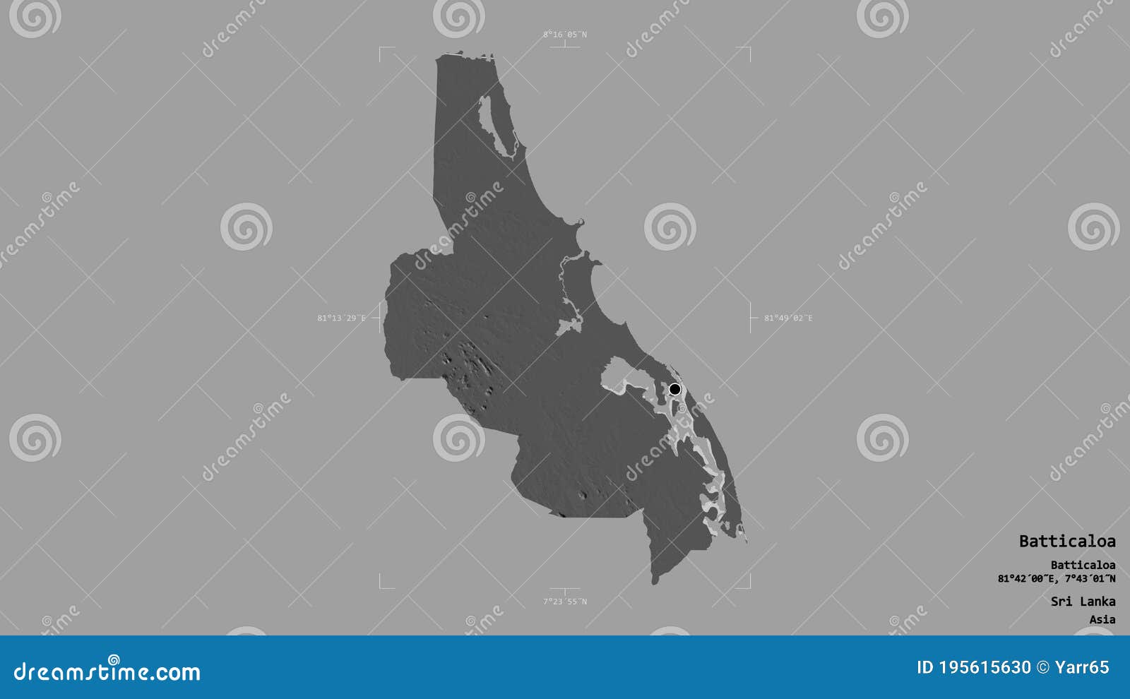 Batticaloa - Sri Lanka. Bounding Box. Bilevel Stock Illustration ...