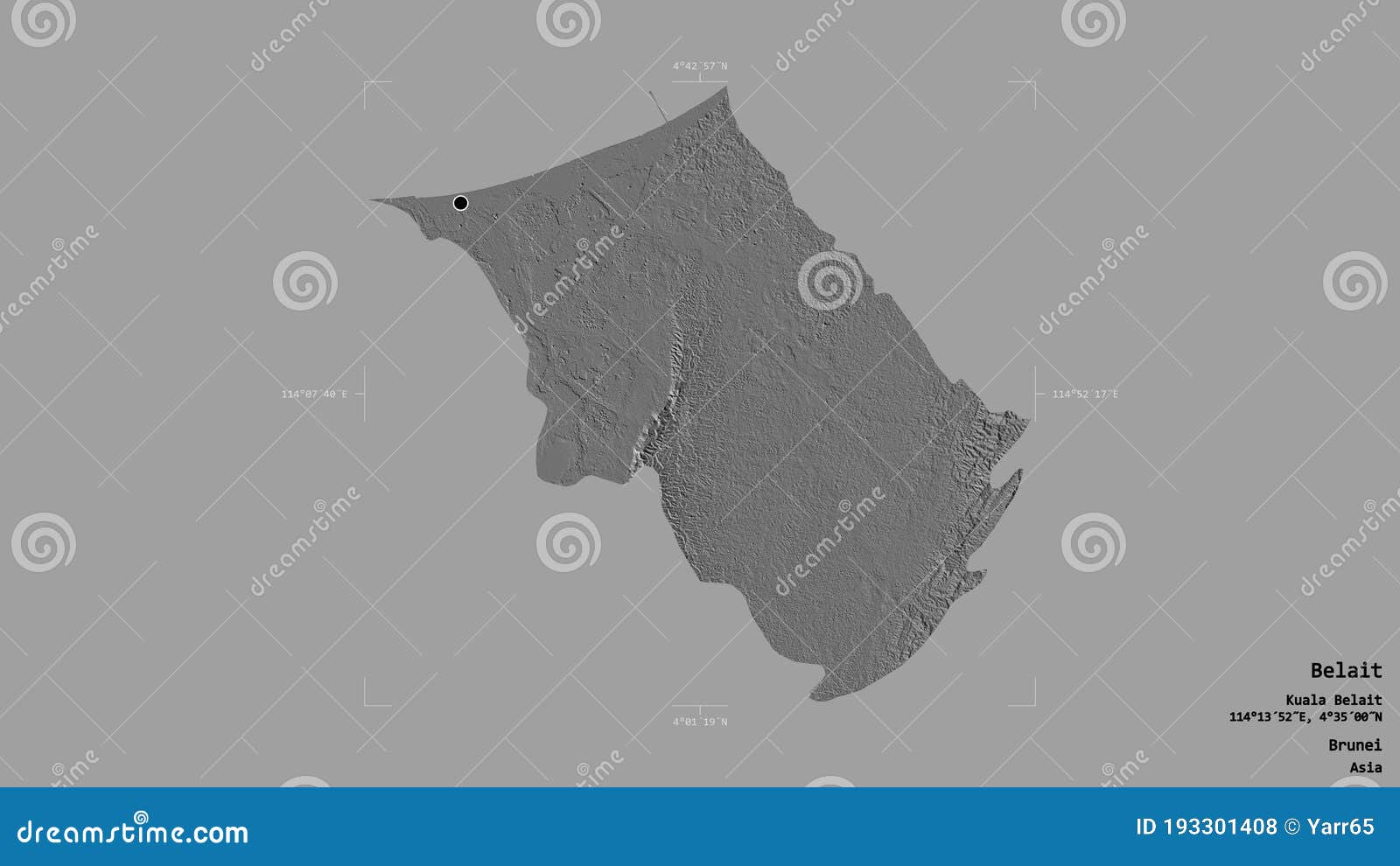 Belait - Brunei. Bounding Box. Bilevel Stock Illustration ...