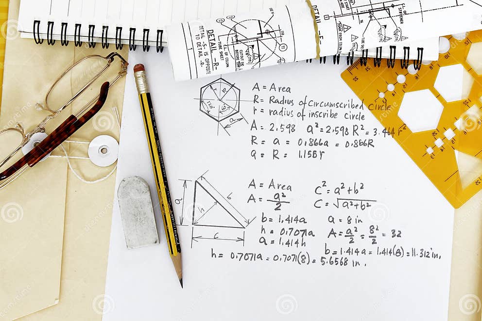 Area calculation stock image. Image of pencil, mathematics - 13942665