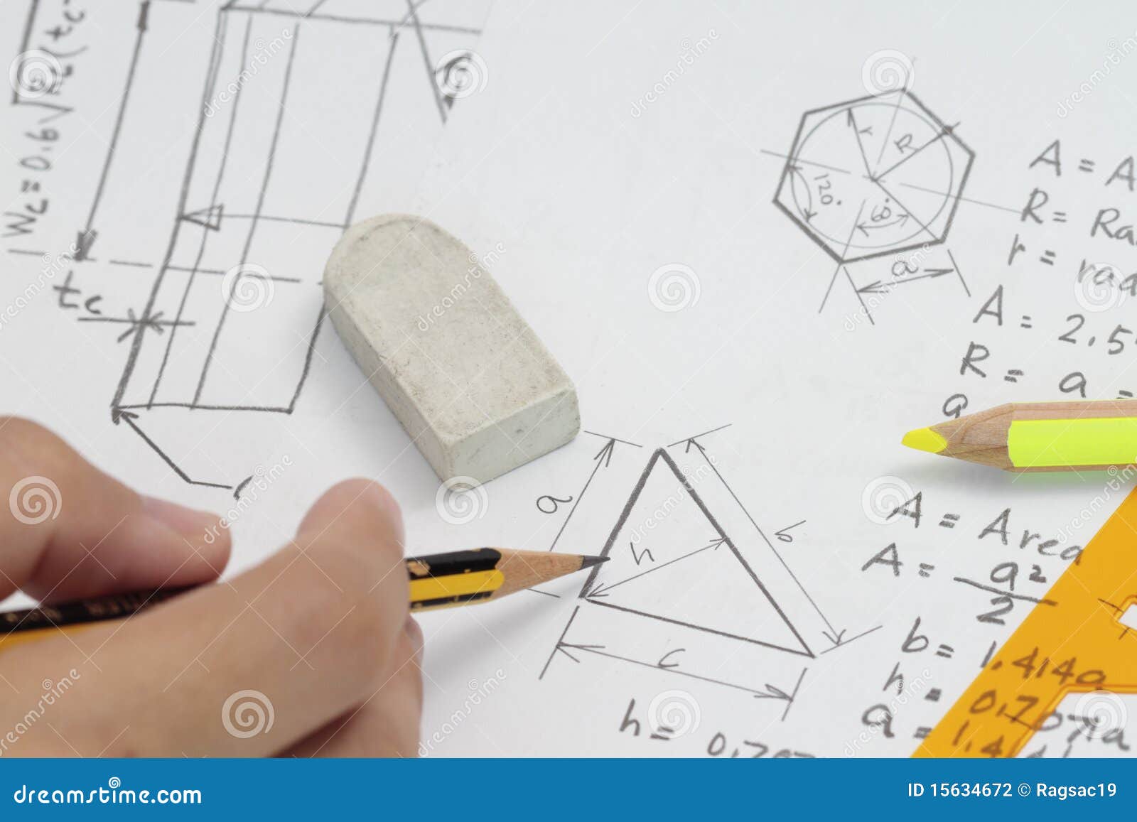 Area calculation stock photo. Image of electronic, mathematik - 15634672
