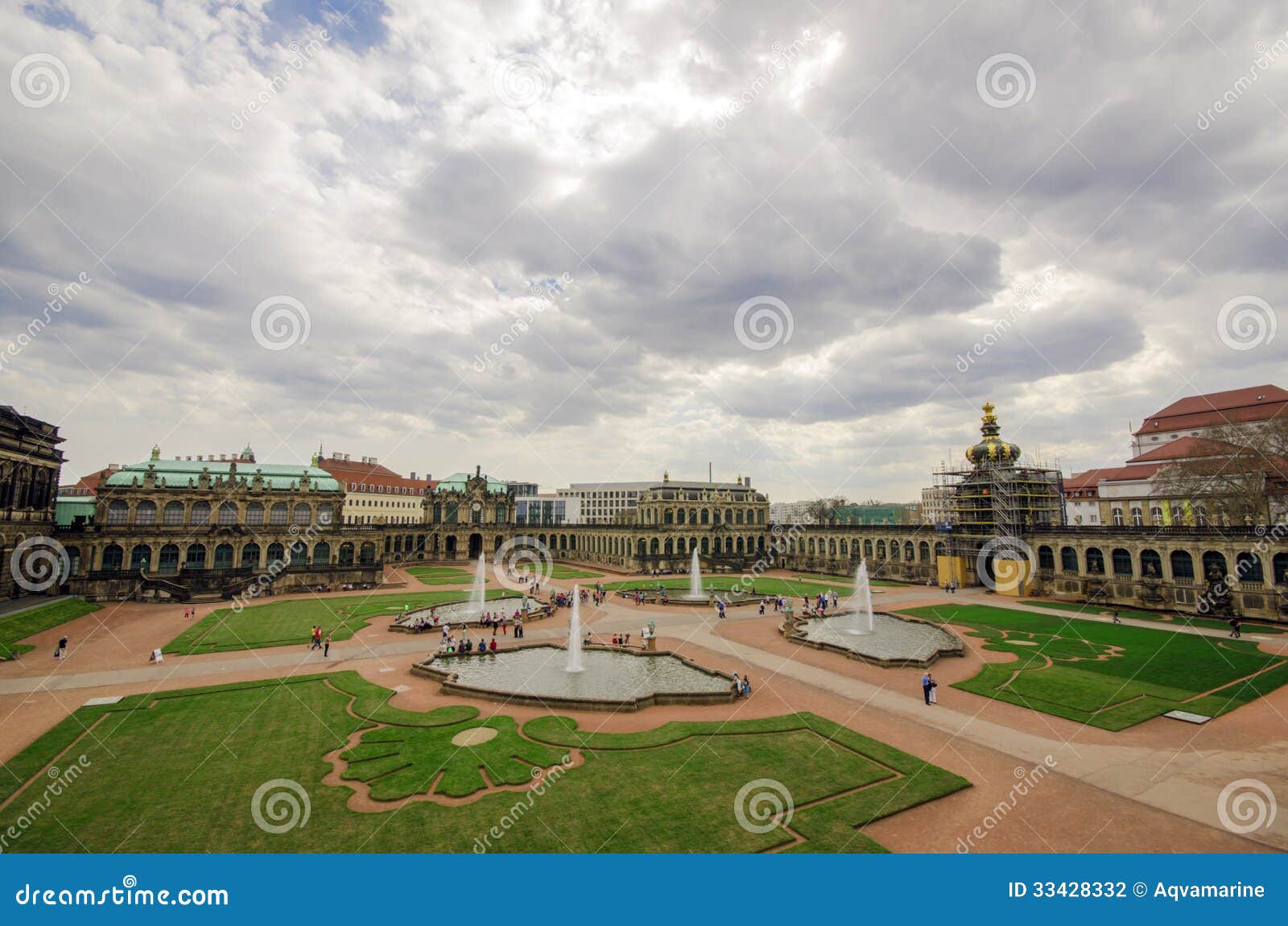 Area in the City of Dresden Stock Photo - Image of asphalt, lamp: 33428332