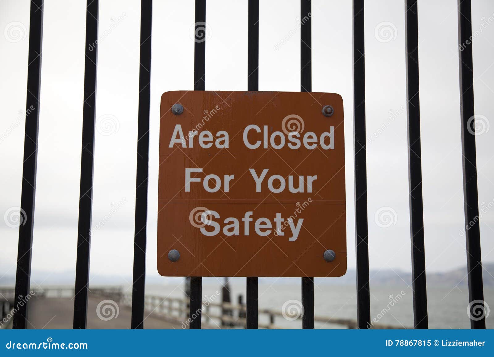 Area Closed Sign stock image. Image of sign, shut, railings - 78867815