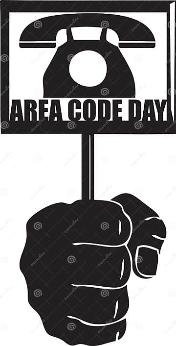 Area Code Day message stock vector. Illustration of hold - 201741894