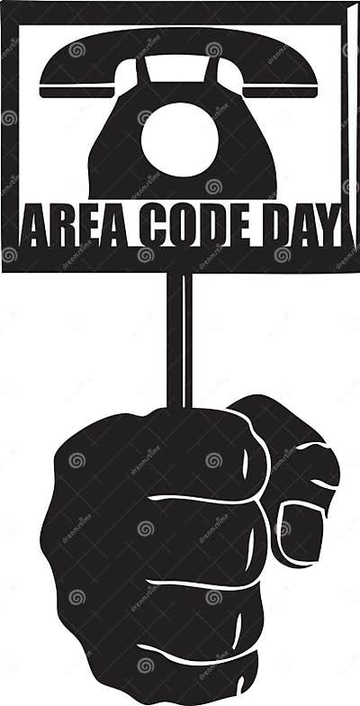 Area Code Day message stock vector. Illustration of hold - 201741894