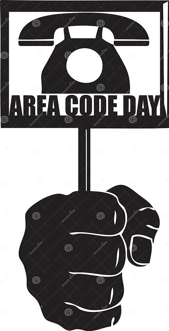 Area Code Day message stock vector. Illustration of hold - 201741894