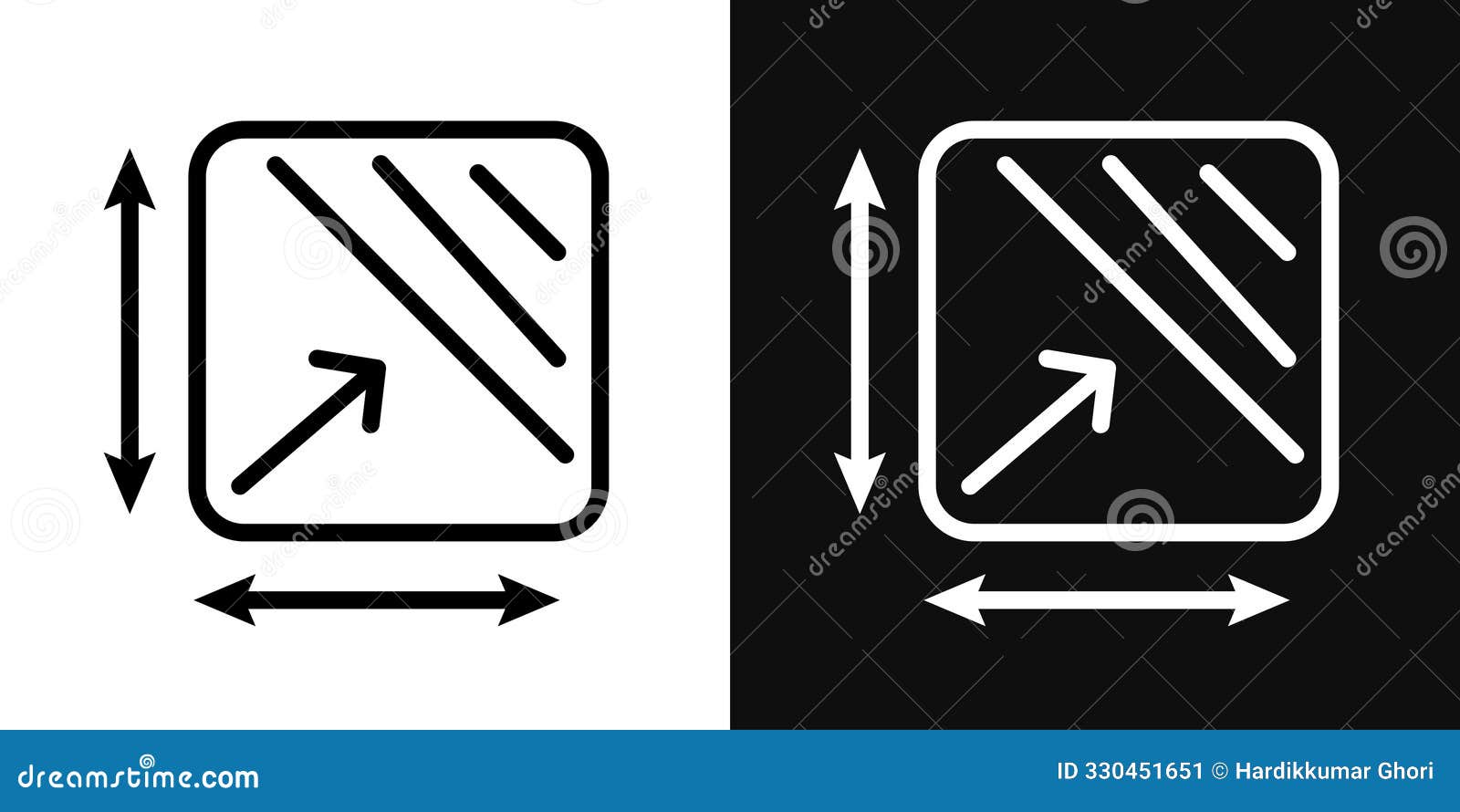 Area and dimension icon stock vector. Illustration of territory - 330451651