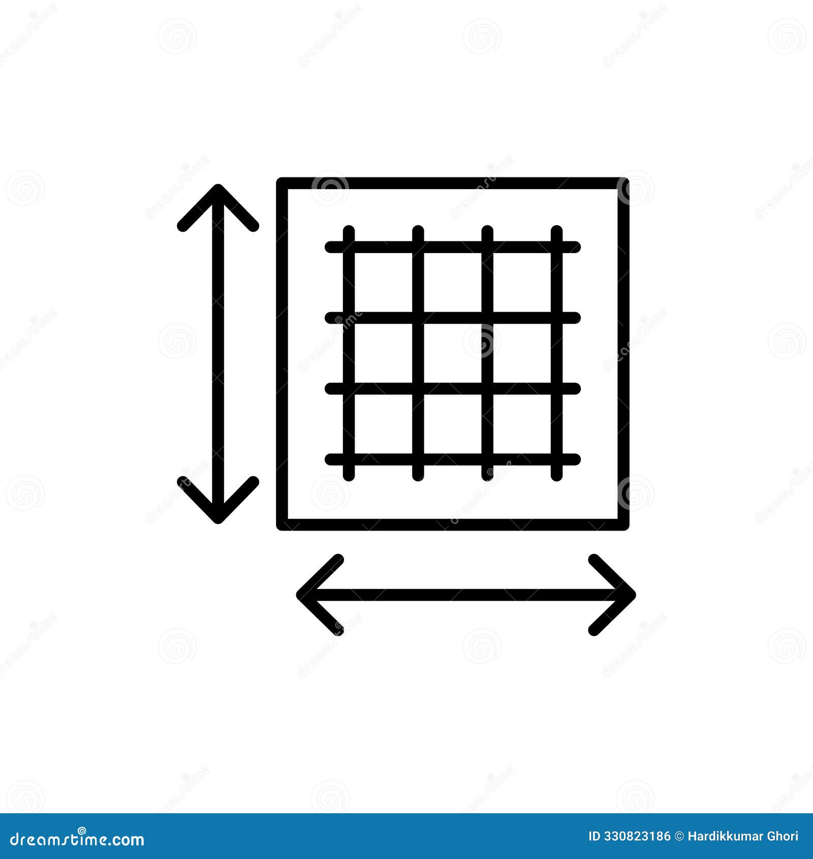 Area and dimension icon stock illustration. Illustration of abstract ...