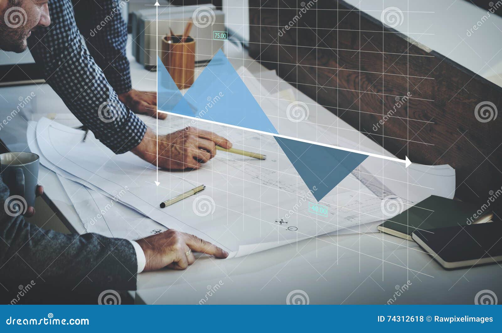 Area Graph Chart Statistics Analytics Concept Stock Illustration ...