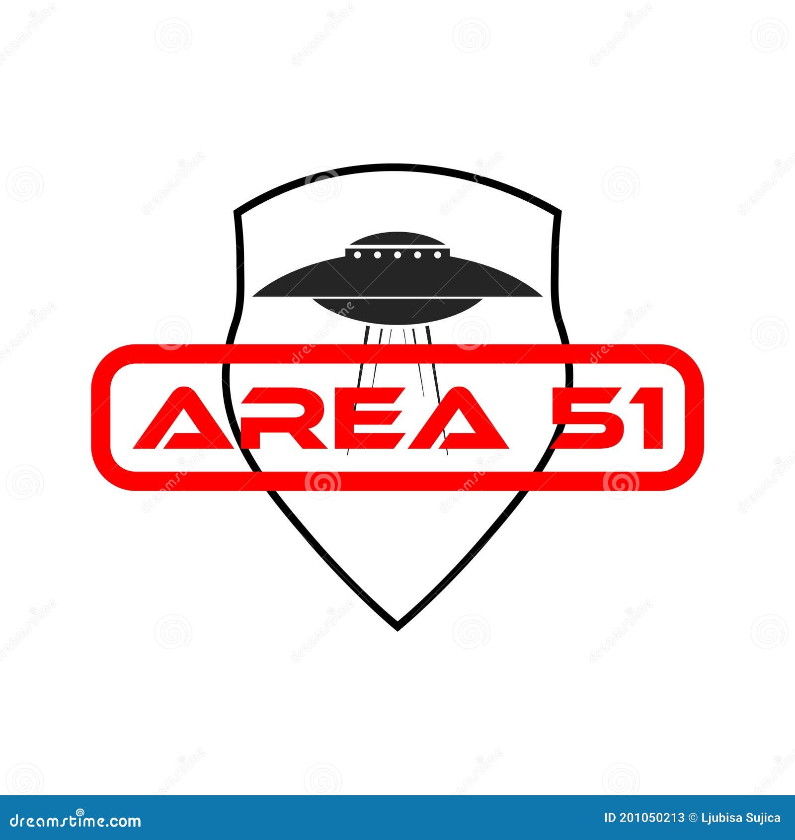 Area 51 Icon Isolated on White Background Stock Vector - Illustration ...