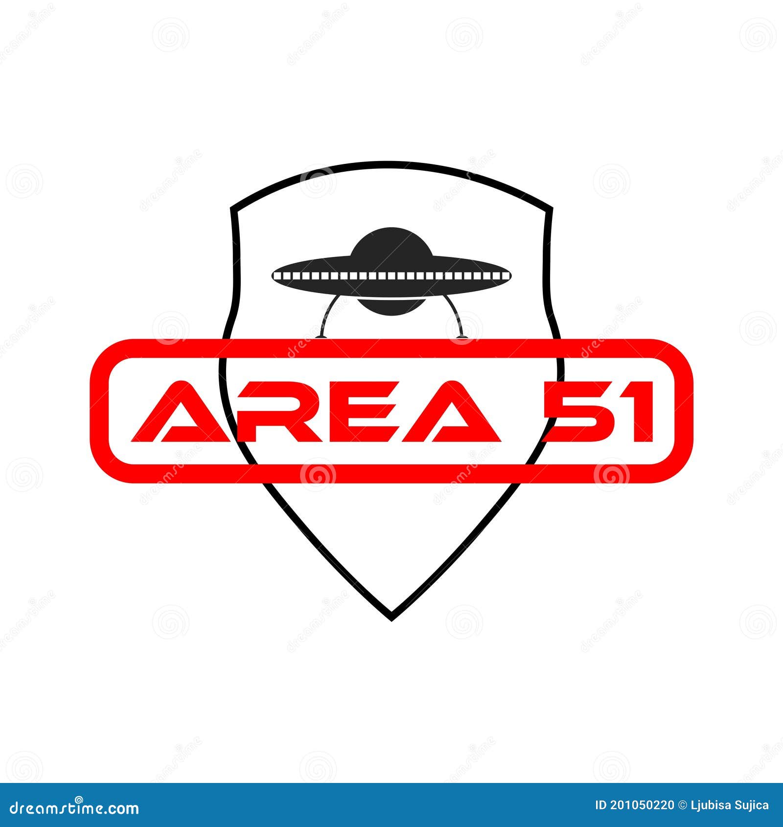 Area 51 Icon Isolated on White Background Stock Vector - Illustration ...