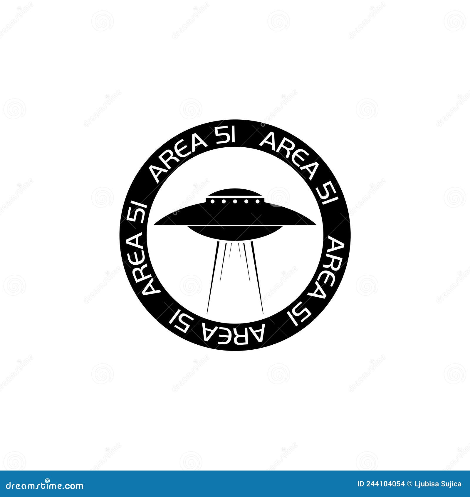 Area 51 Icon Isolated on White Background Stock Vector - Illustration ...