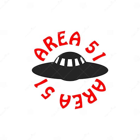Area 51 Icon Isolated on White Background Stock Vector - Illustration ...