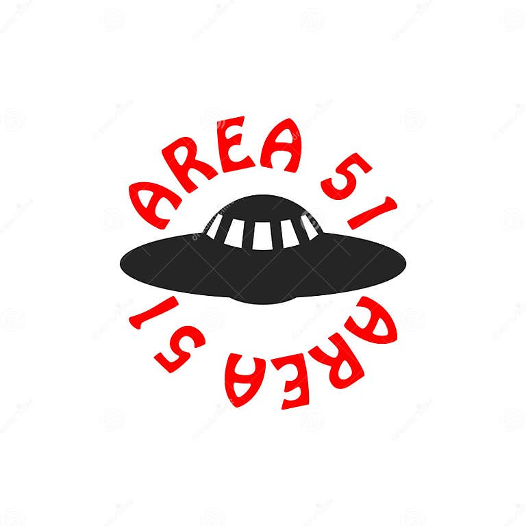 Area 51 Icon Isolated on White Background Stock Vector - Illustration ...