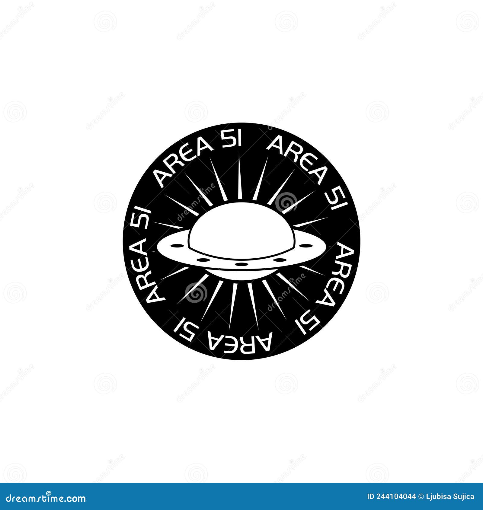 Area 51 Icon Isolated on White Background Stock Vector - Illustration ...