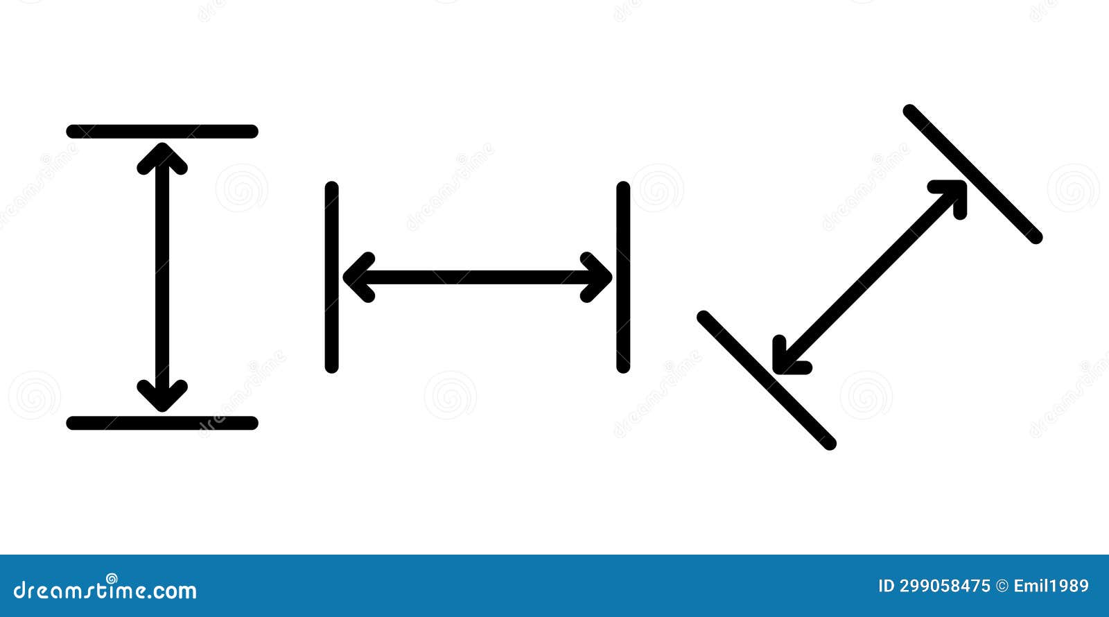 Area Icon Set Simple Design. Stock Vector - Illustration of width ...