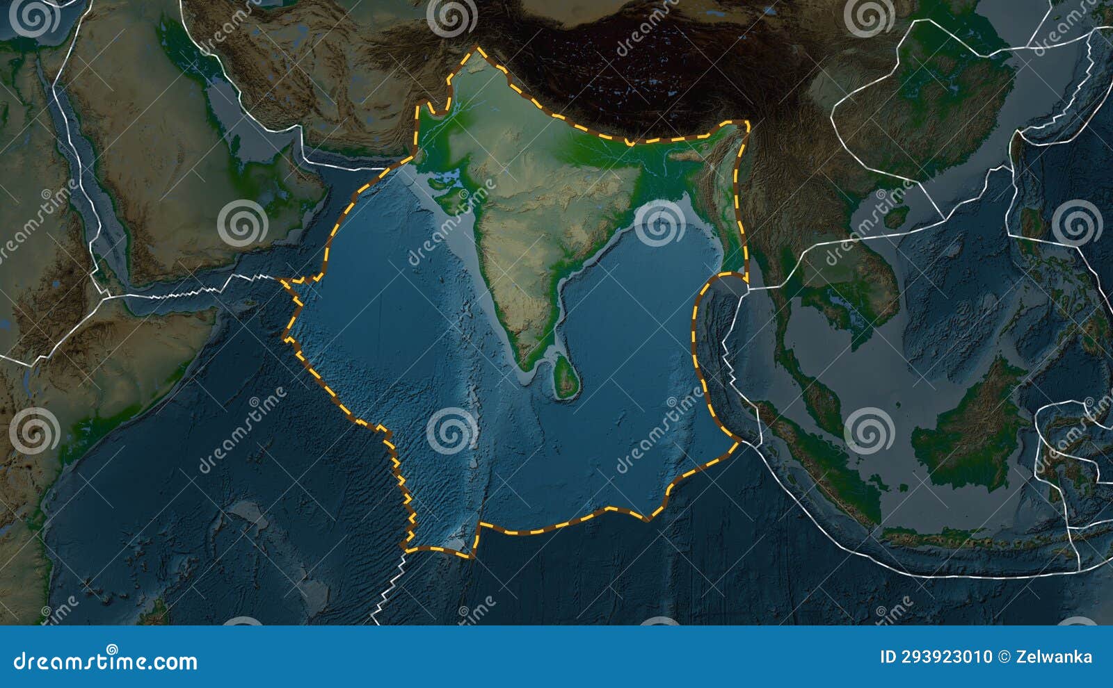 Indian Plate Highlighted. Patterson Cylindrical. Physical Stock ...