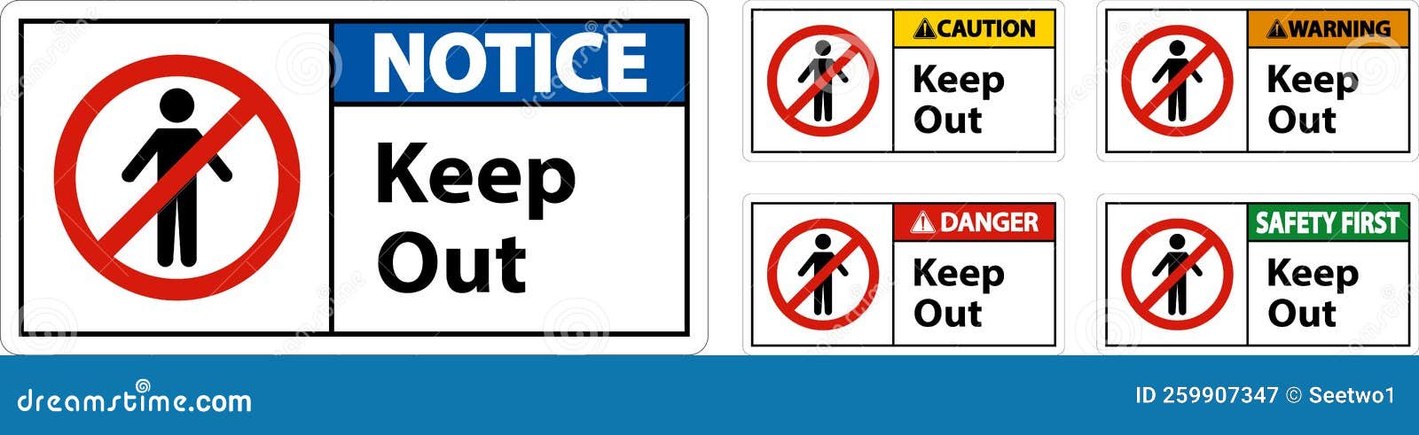 Area Keep Out Sign on White Background Stock Vector - Illustration of ...