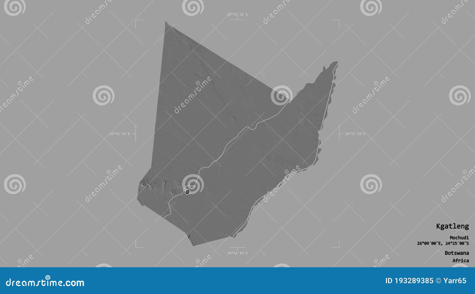 Kgatleng - Botswana. Bounding Box. Bilevel Stock Illustration ...