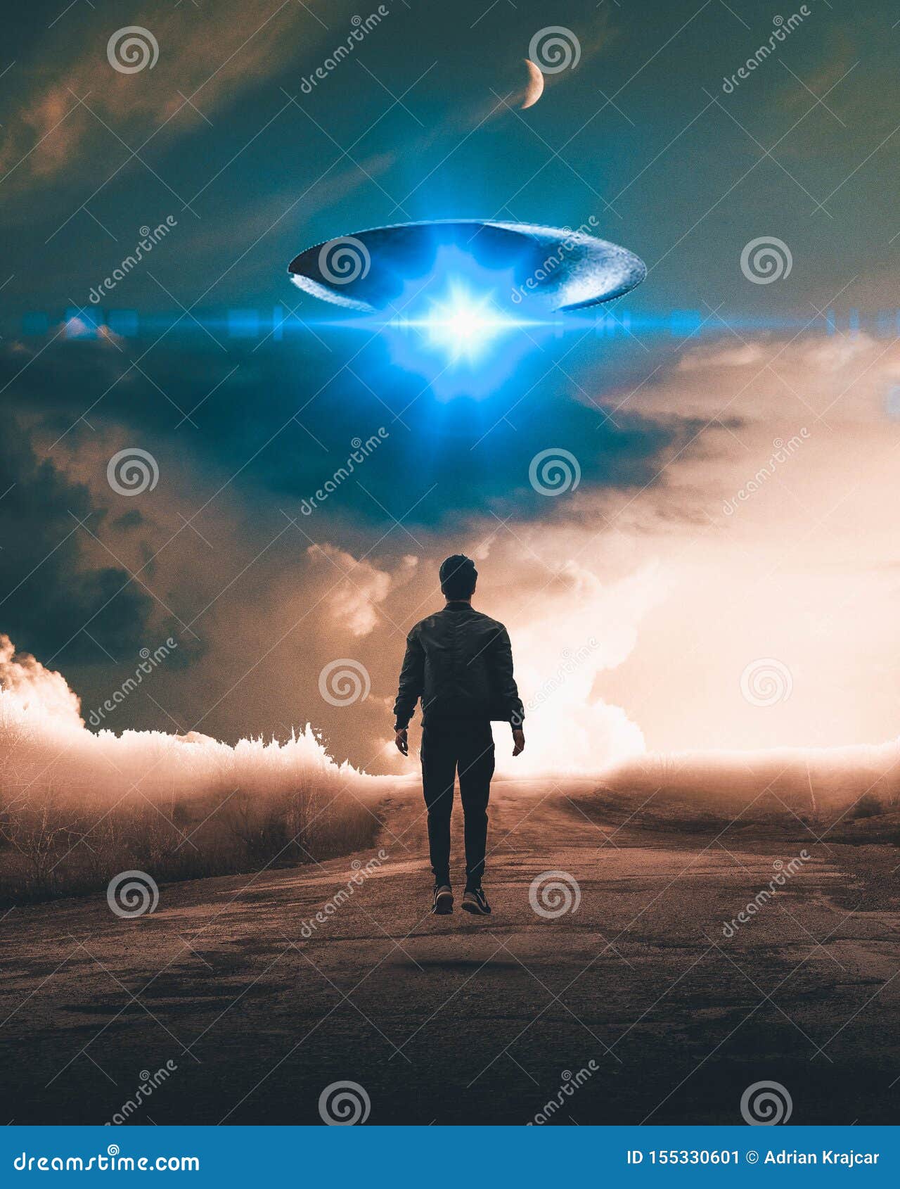 UFO, Aliens And Area 51 Danger Warning Road Sign Sticker Royalty-Free ...