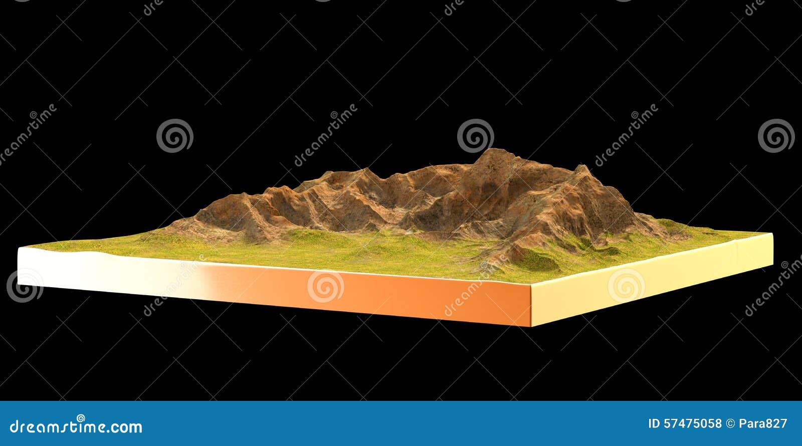Area map in 3d. stock illustration. Illustration of lake - 57475058