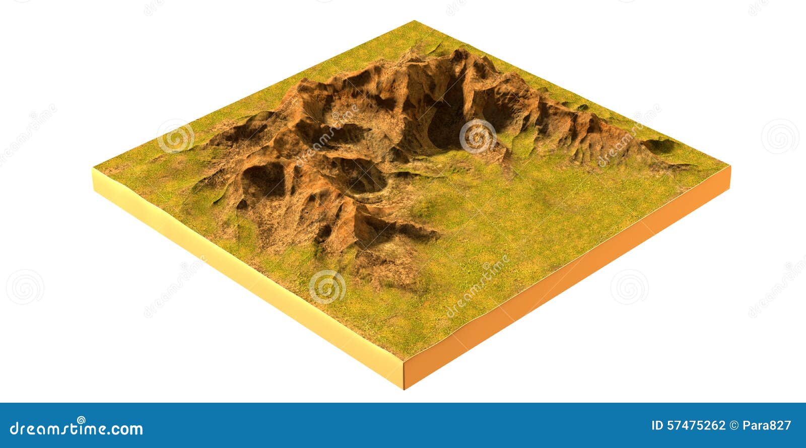 Area map in 3d. stock illustration. Illustration of alps - 57475262