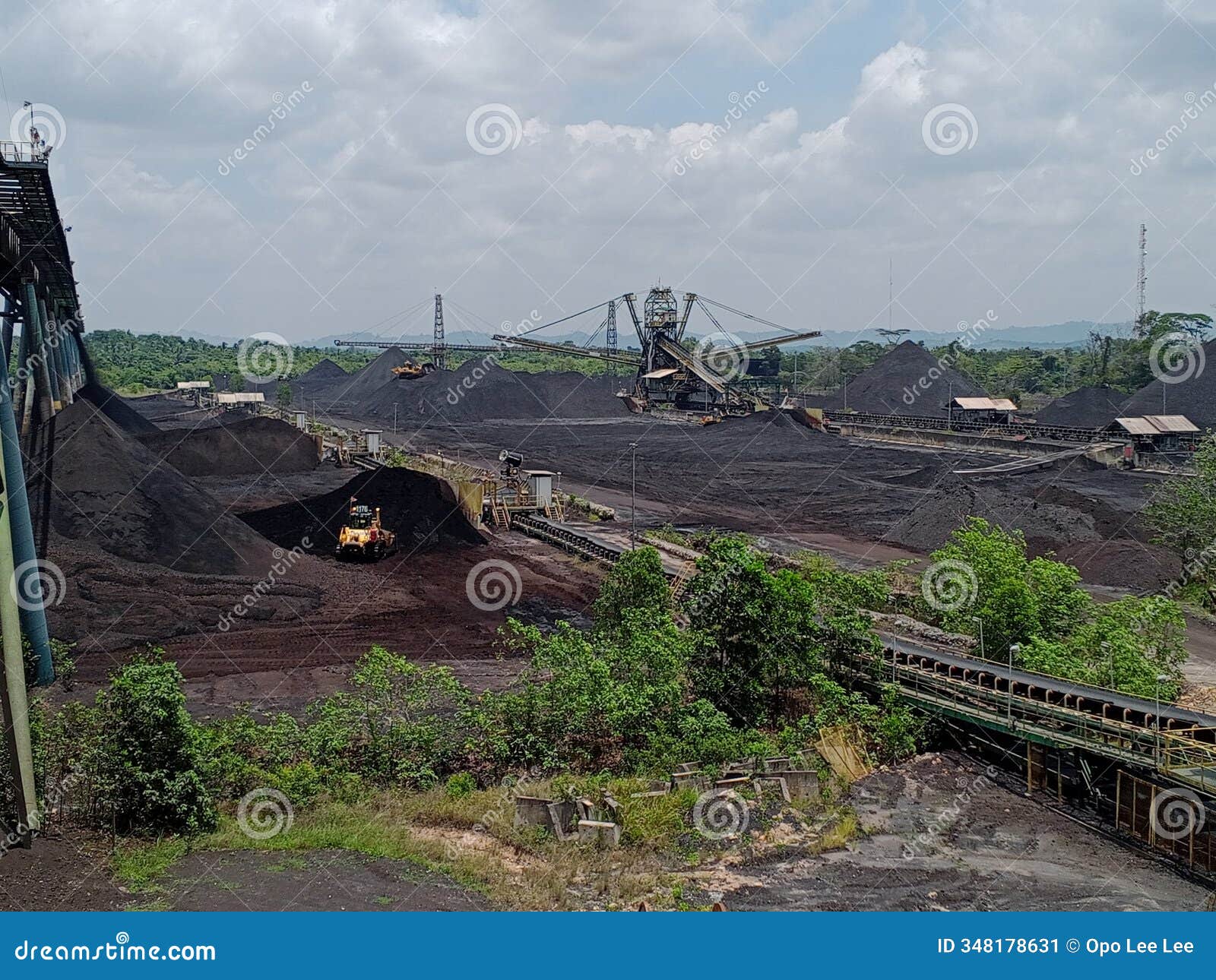 Area Mining Coal Industry Conveyor Stock Image - Image of industry ...