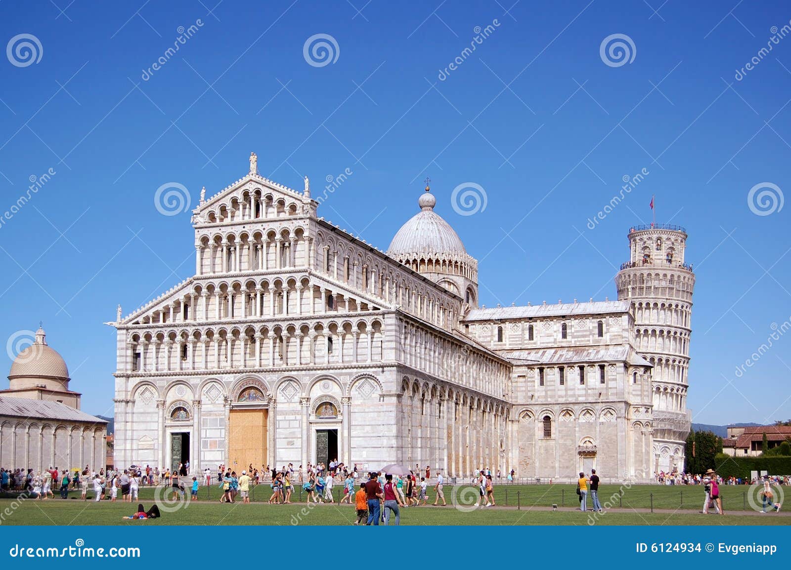 The Area of Miracles in Pisa. Stock Photo - Image of ancient, inclined ...