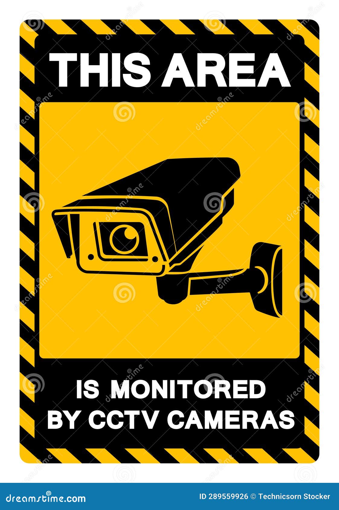 This Area is Monitored by CCTV Cameras Symbol Sign, Vector Illustration ...