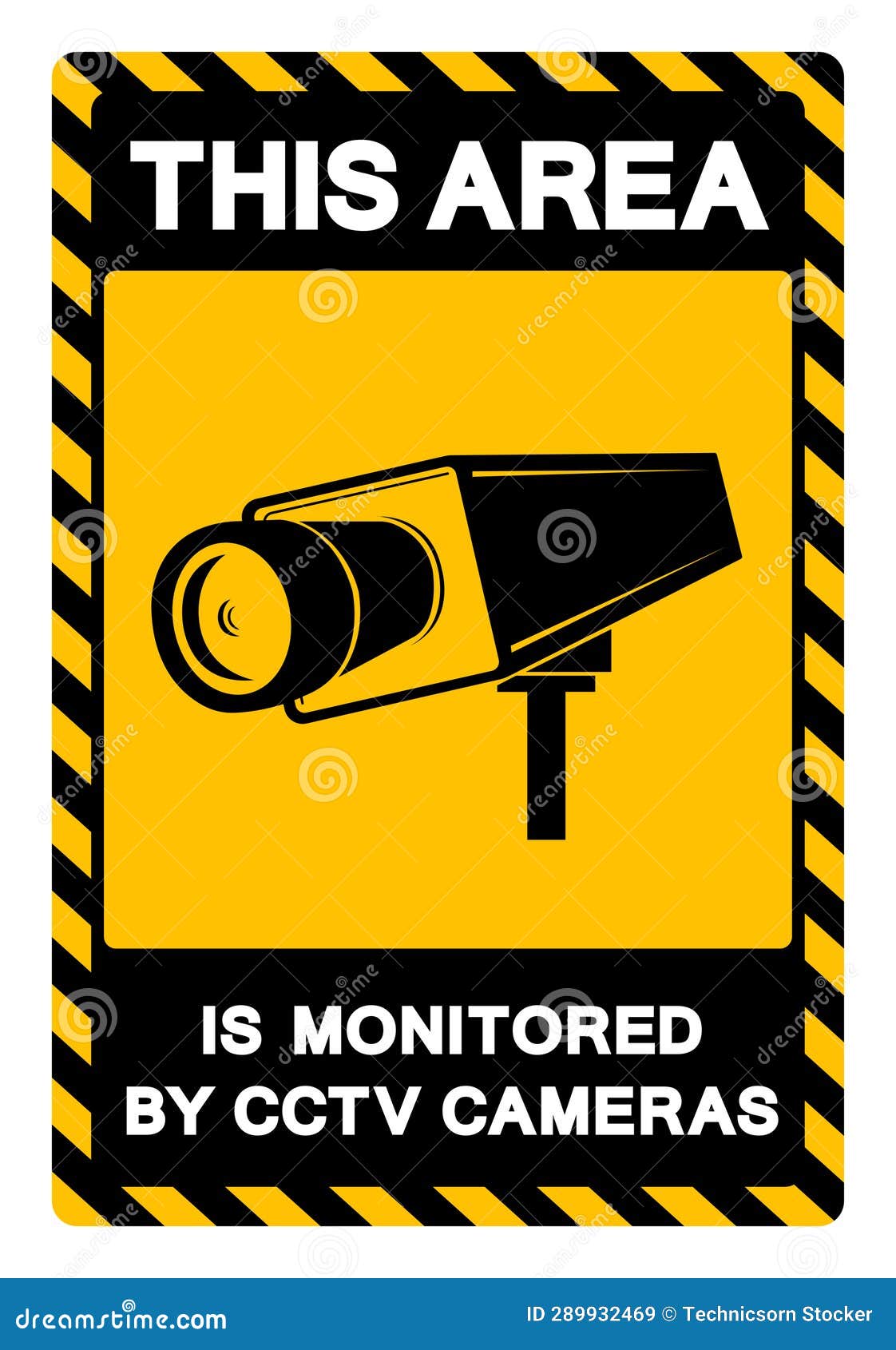 This Area is Monitored by CCTV Cameras Symbol Sign, Vector Illustration ...