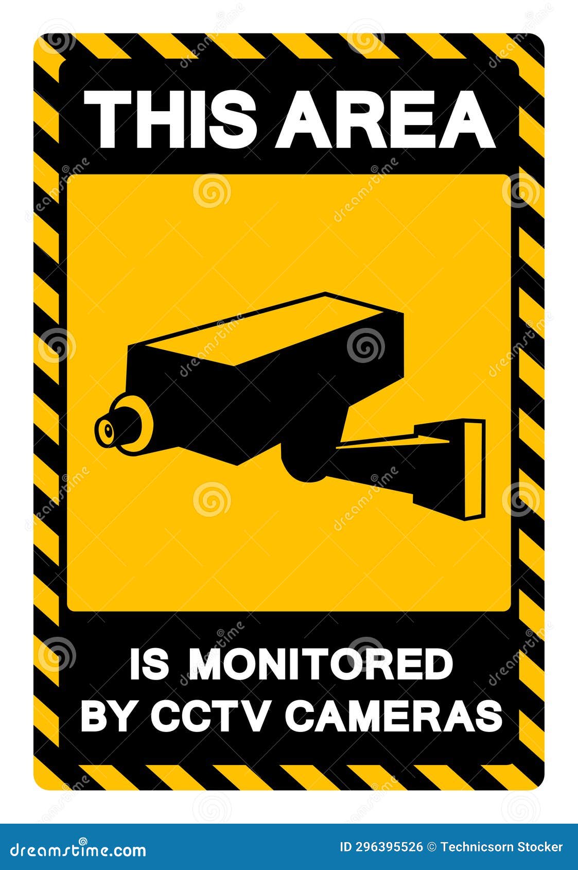 This Area is Monitored by CCTV Cameras Symbol Sign, Vector Illustration ...