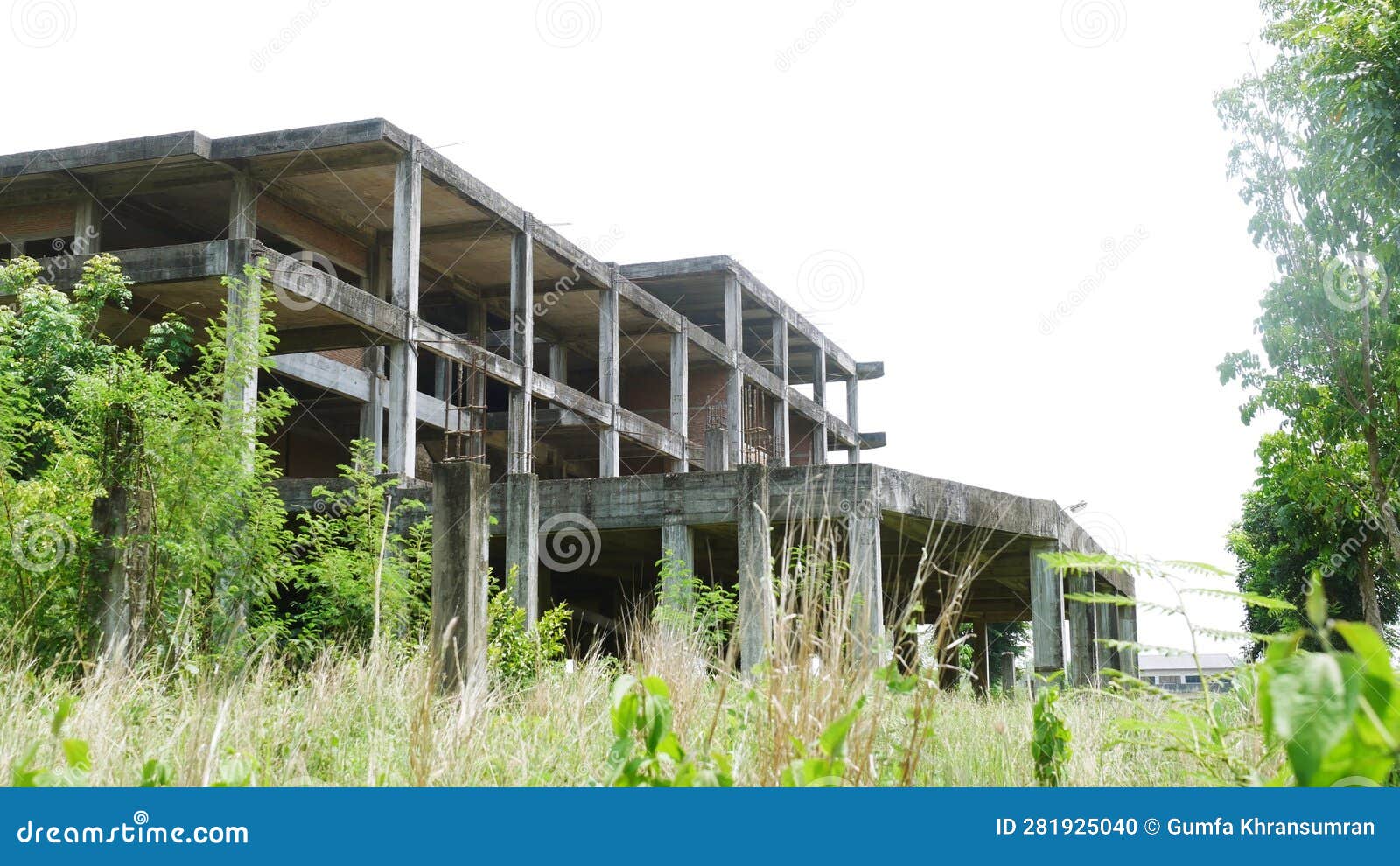 The Area of Old Buildings that Have Been Abandoned, the Construction ...