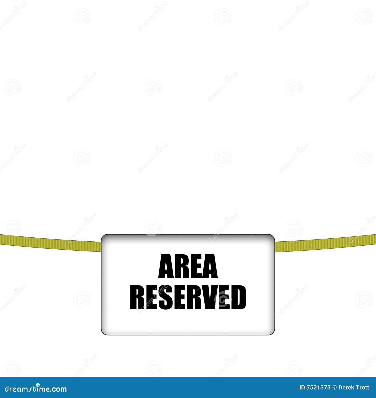Area reserved stock illustration. Illustration of sign - 7521373