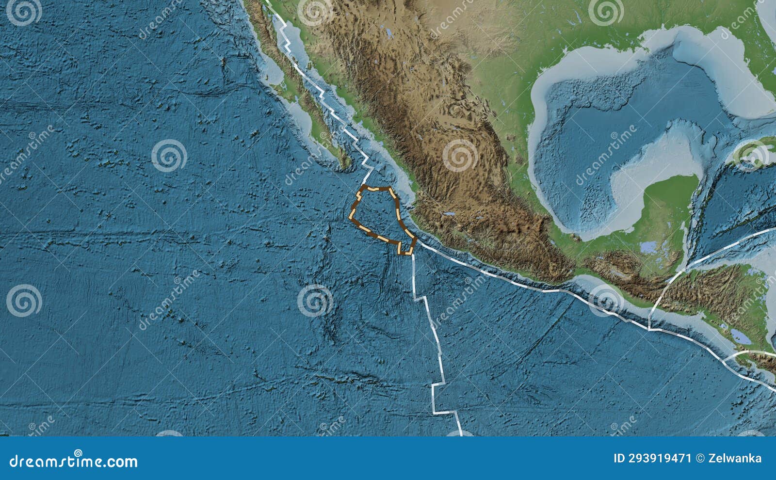 Rivera Plate Dashed. Patterson Cylindrical. Topografic Stock ...