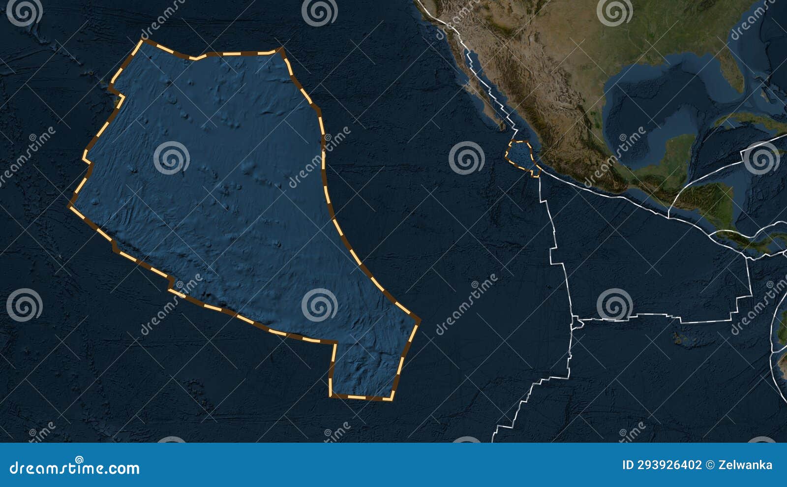 Rivera Plate Extracted. Patterson Cylindrical. Satellite Stock ...