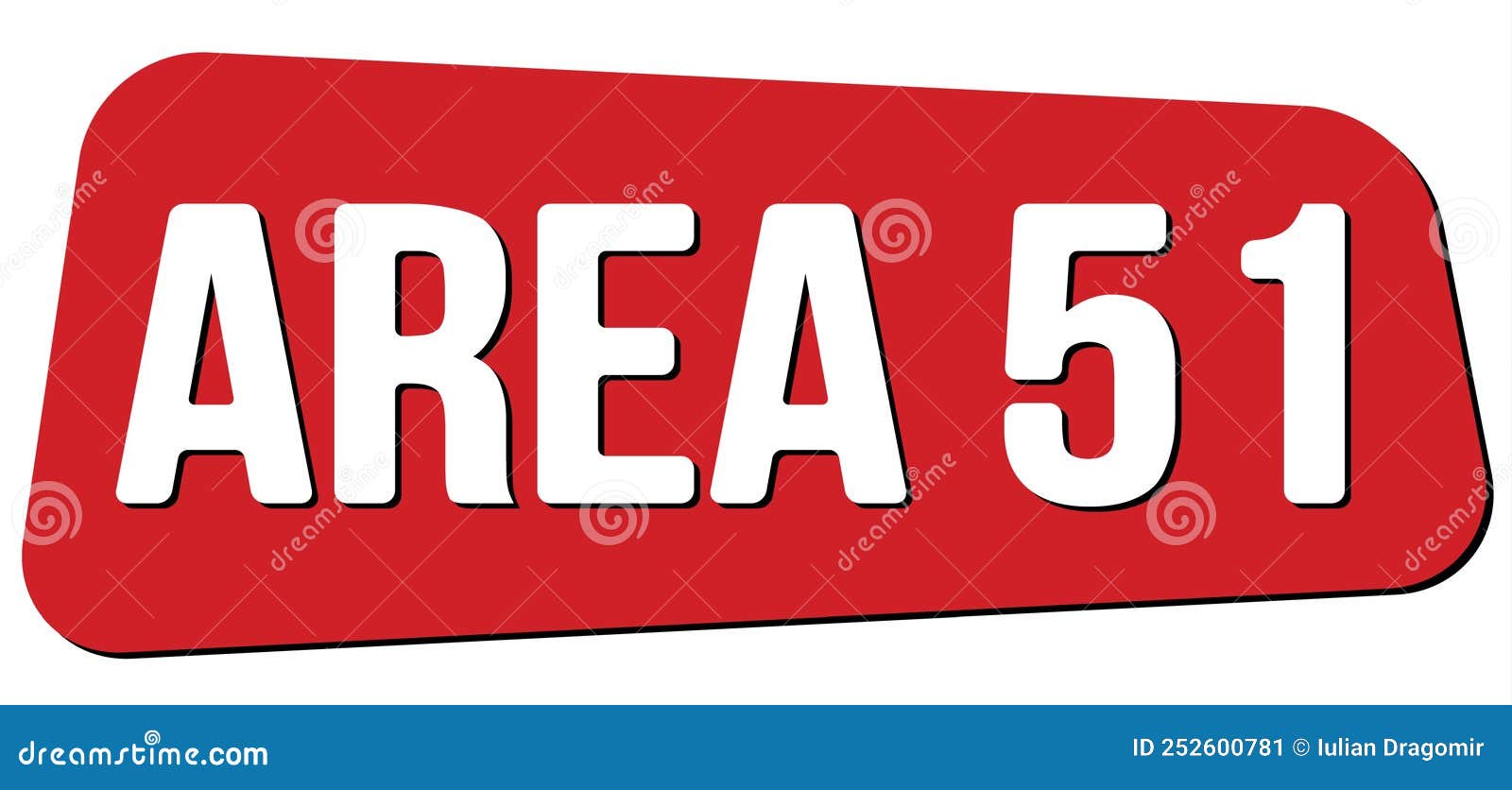 AREA 51 Text on Red Trapeze Stamp Sign Stock Illustration ...