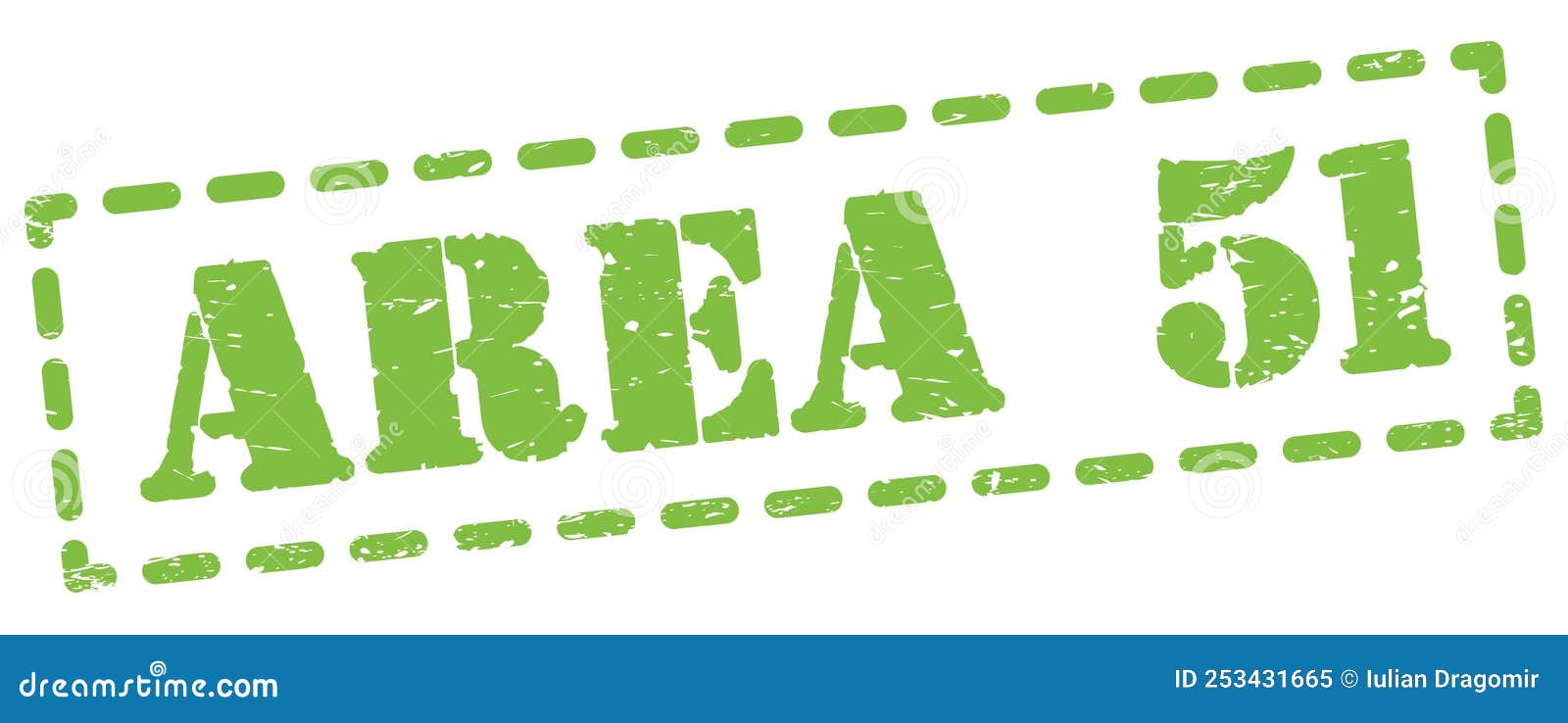 AREA 51 Text Written on Green Stamp Sign Stock Illustration ...