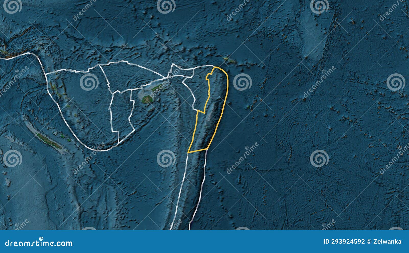 Tonga Plate Outlined. Patterson Cylindrical. Physical Stock ...