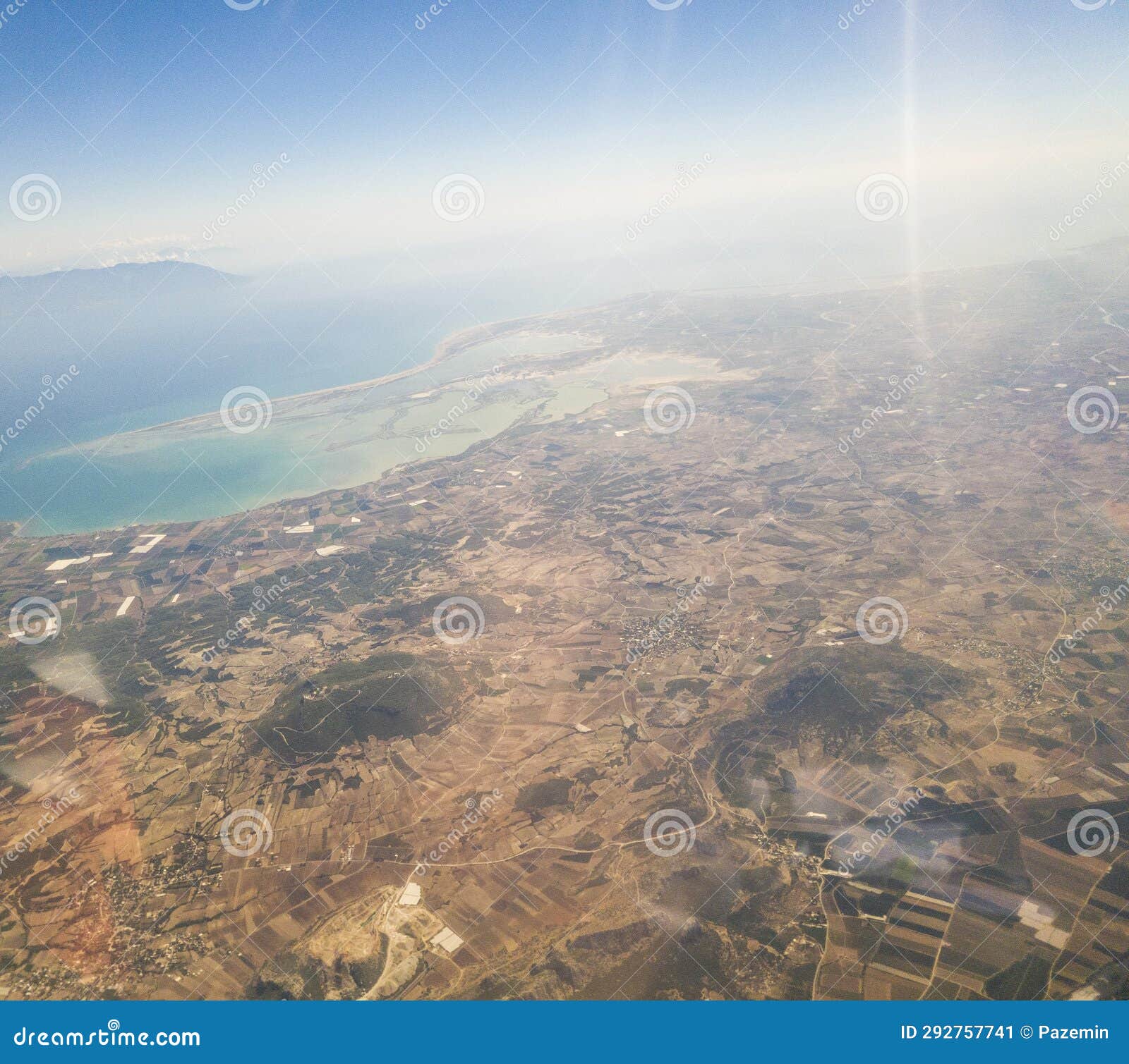 Areal Shot of the Landscape Made from the Plane. Aviation Stock Image ...